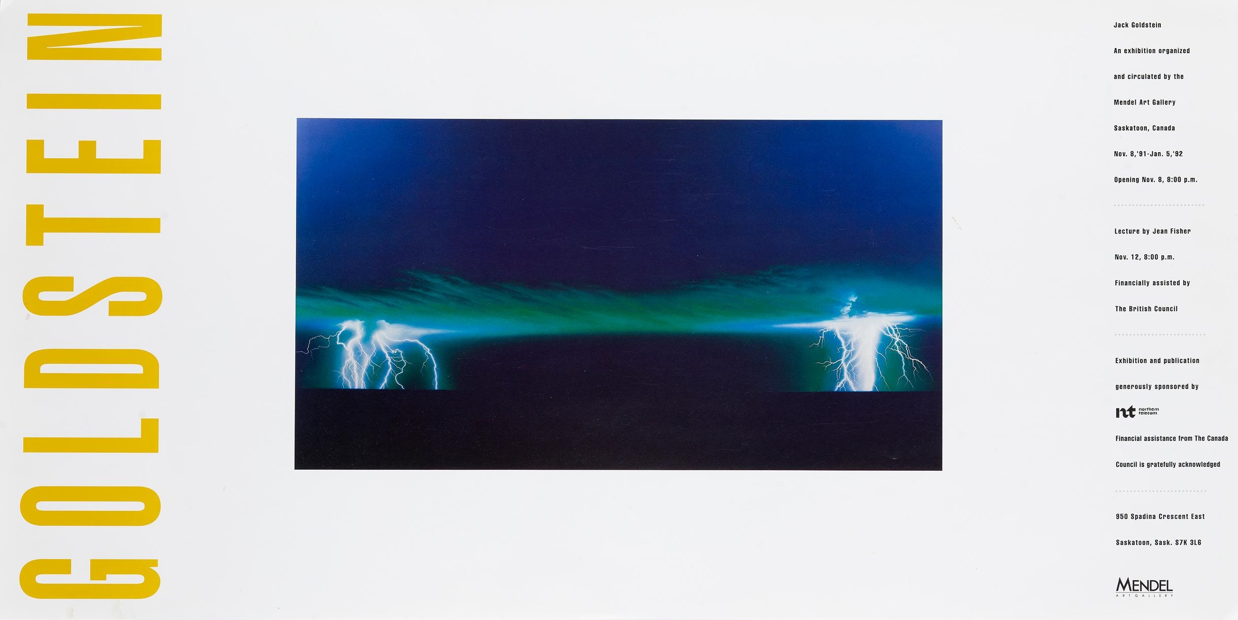 Jack Goldstein | Mendel Art Gallery Exhibition Poster (1991) | MutualArt