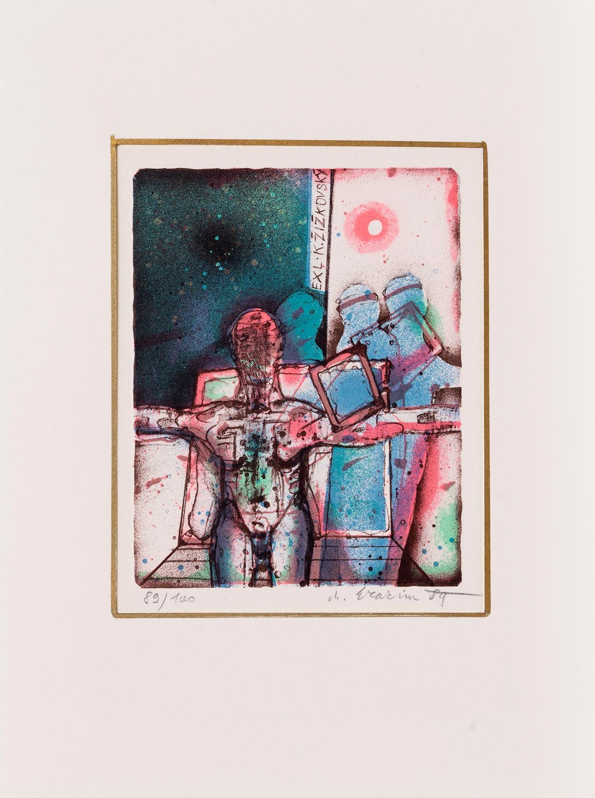 Milan Erazim | Untitled - Man with Arms Outstretched (1989) | MutualArt