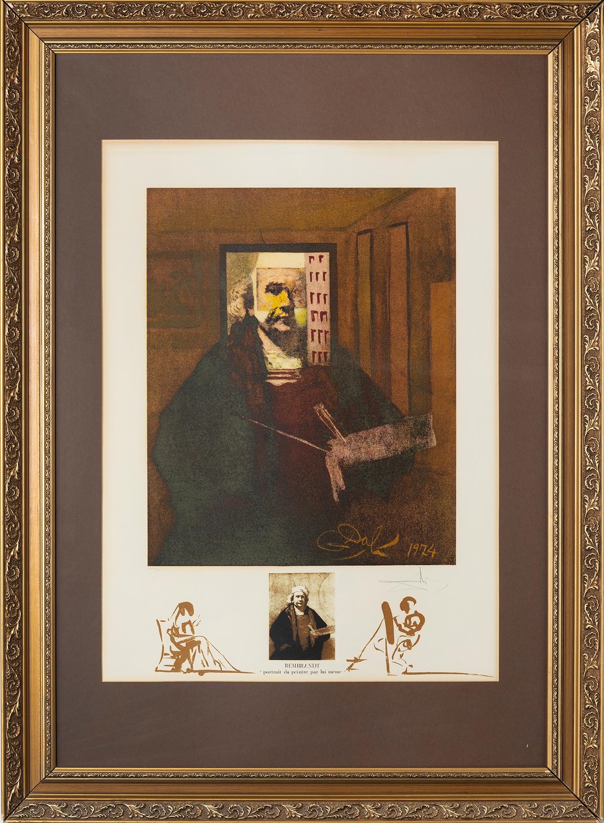 Salvador Dalí | Rembrandt - Portrait du peintre par lui-meme (1974 ...
