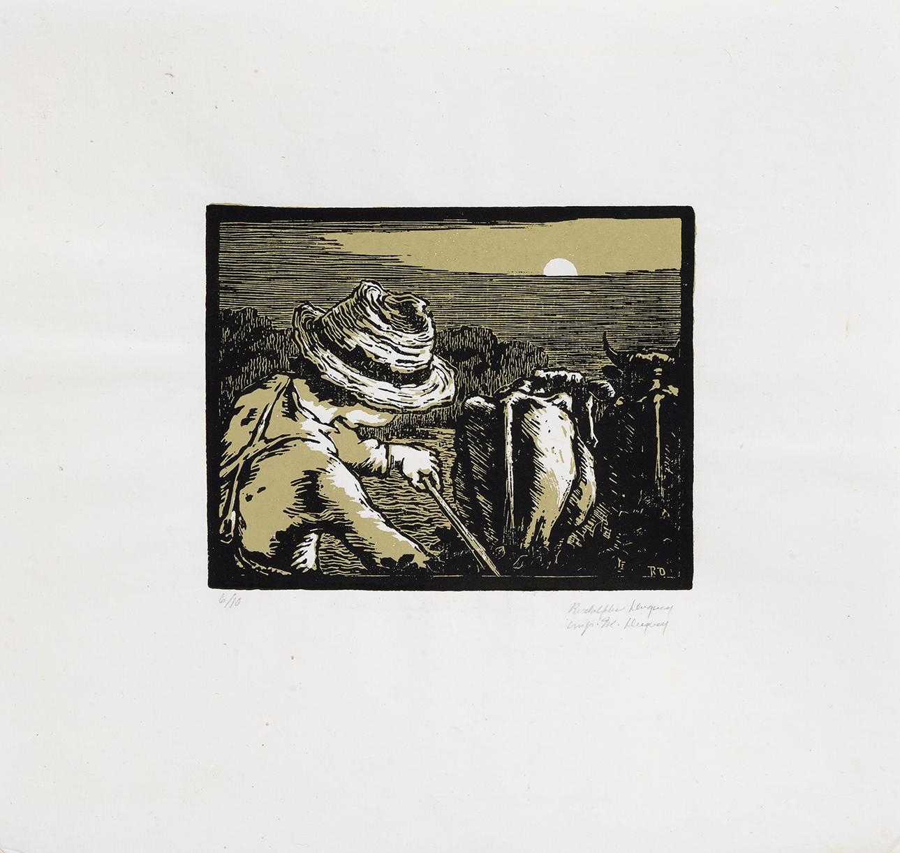 Rodolphe Duguay | Untitled - Boy Herding Cows | MutualArt