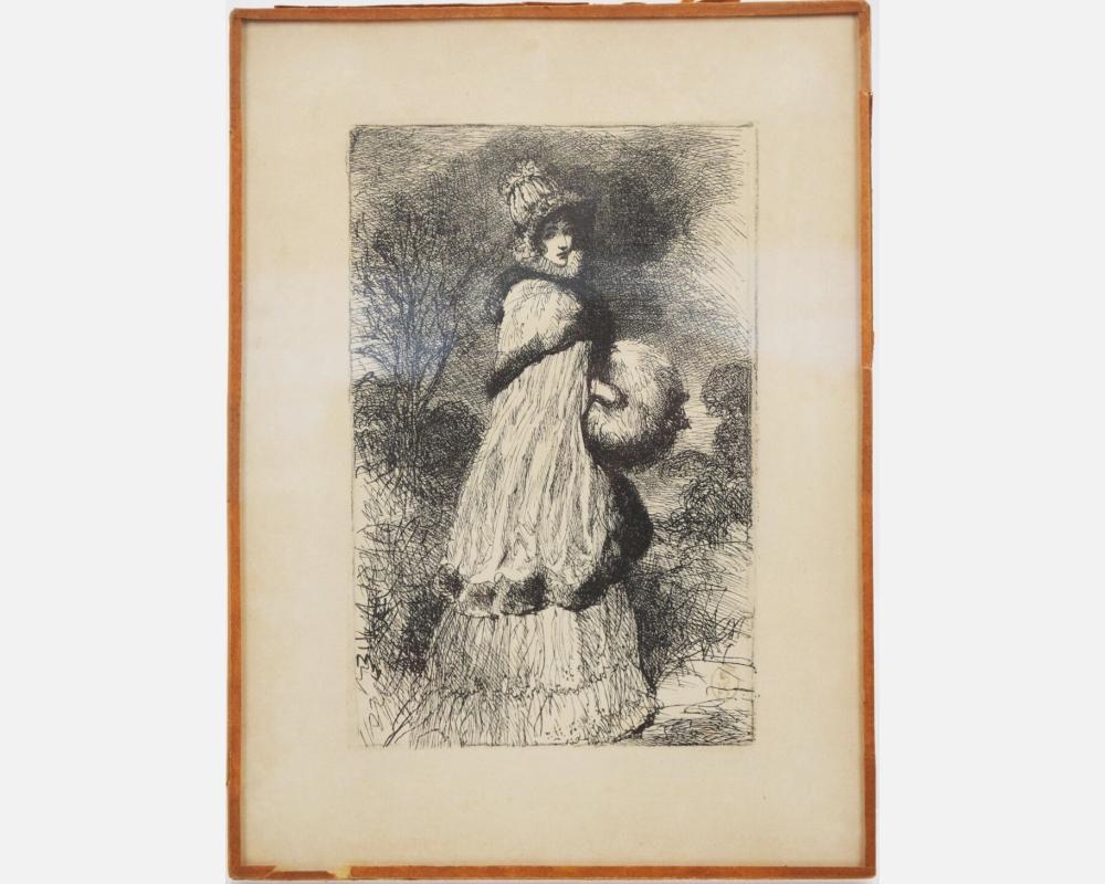 Charles Huard | Femme au manchon | MutualArt