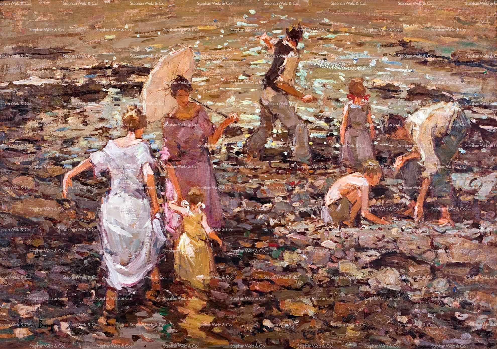 Adriaan Hendrik Boshoff | SKIPPING PEBBLES ON THE BEACH (B2) | MutualArt
