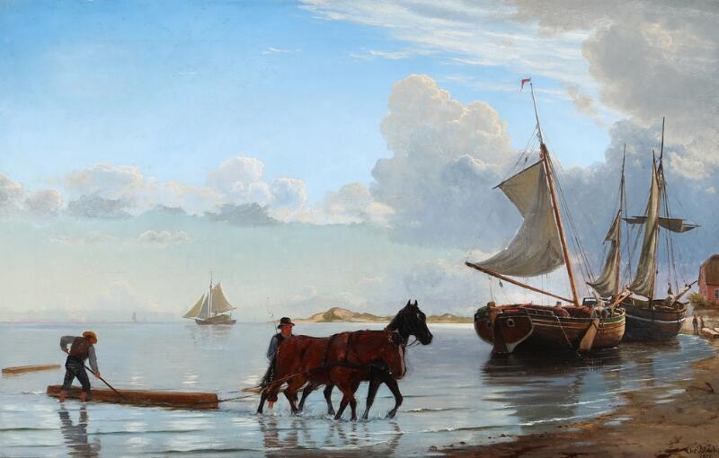 Christian Blache | Coastal view from Nordby (1877) | MutualArt