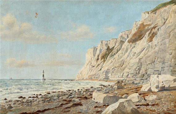 Vilhelm Melbye | Coastal scene from Beachy Head | MutualArt