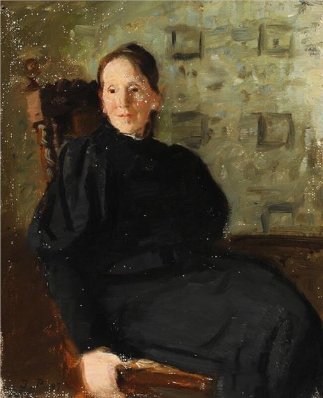 Julius Paulsen | Portrait of Pauline Hirschprung (1897) | MutualArt