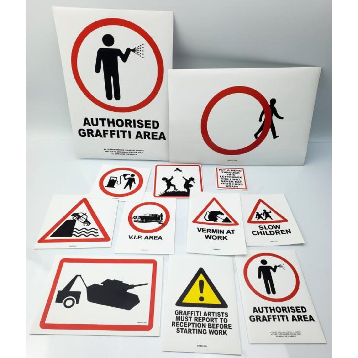 Banksy | 12 Banksy Style Stickers/Decals | MutualArt