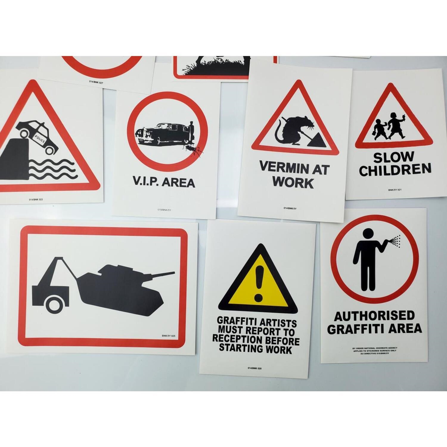 Banksy | 12 Banksy Style Stickers/Decals | MutualArt