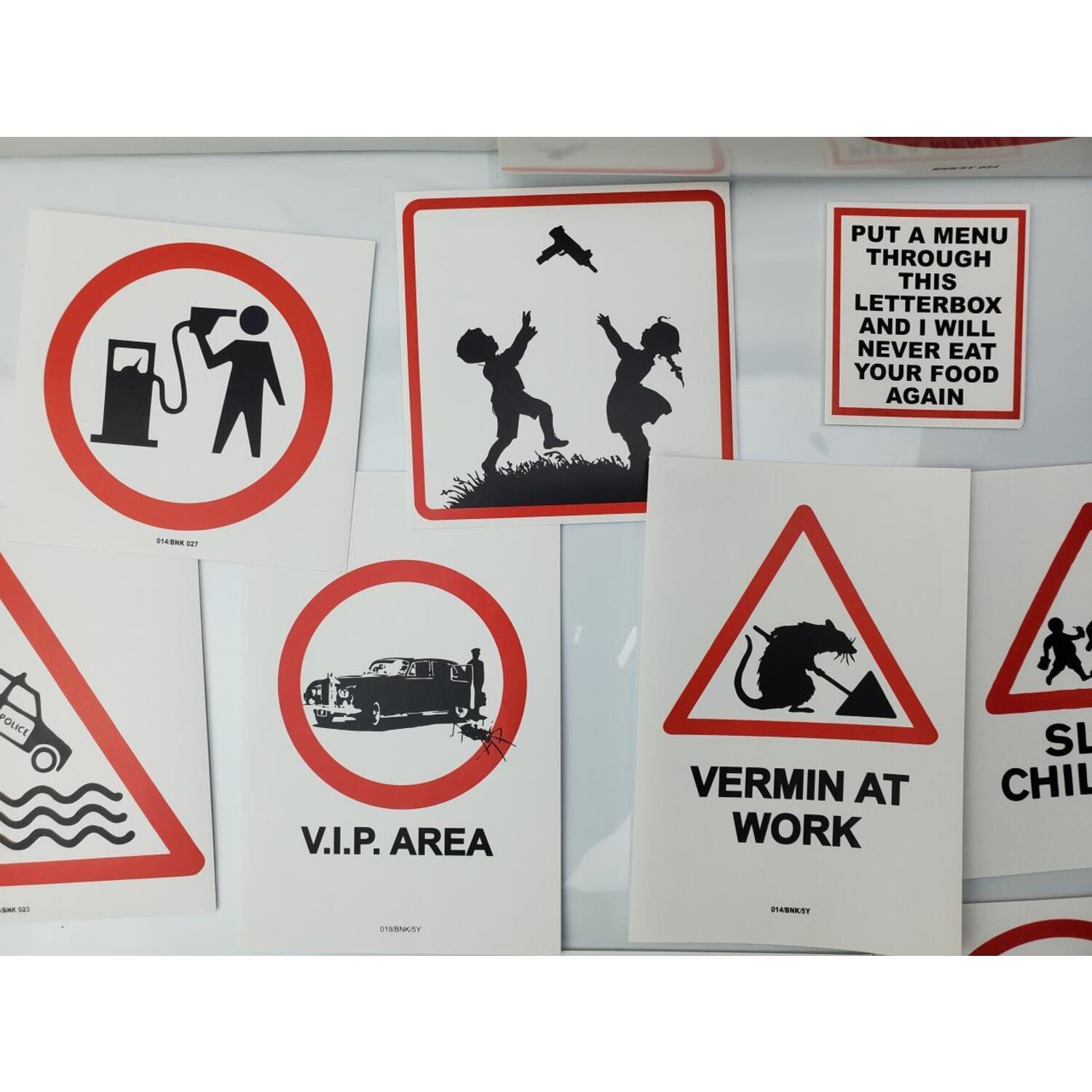 Banksy | 12 Banksy Style Stickers/Decals | MutualArt