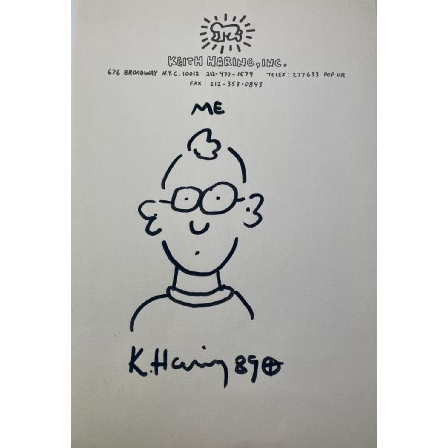 Keith Haring | Keith Haring Inc. Signed Envelope & Letter | MutualArt