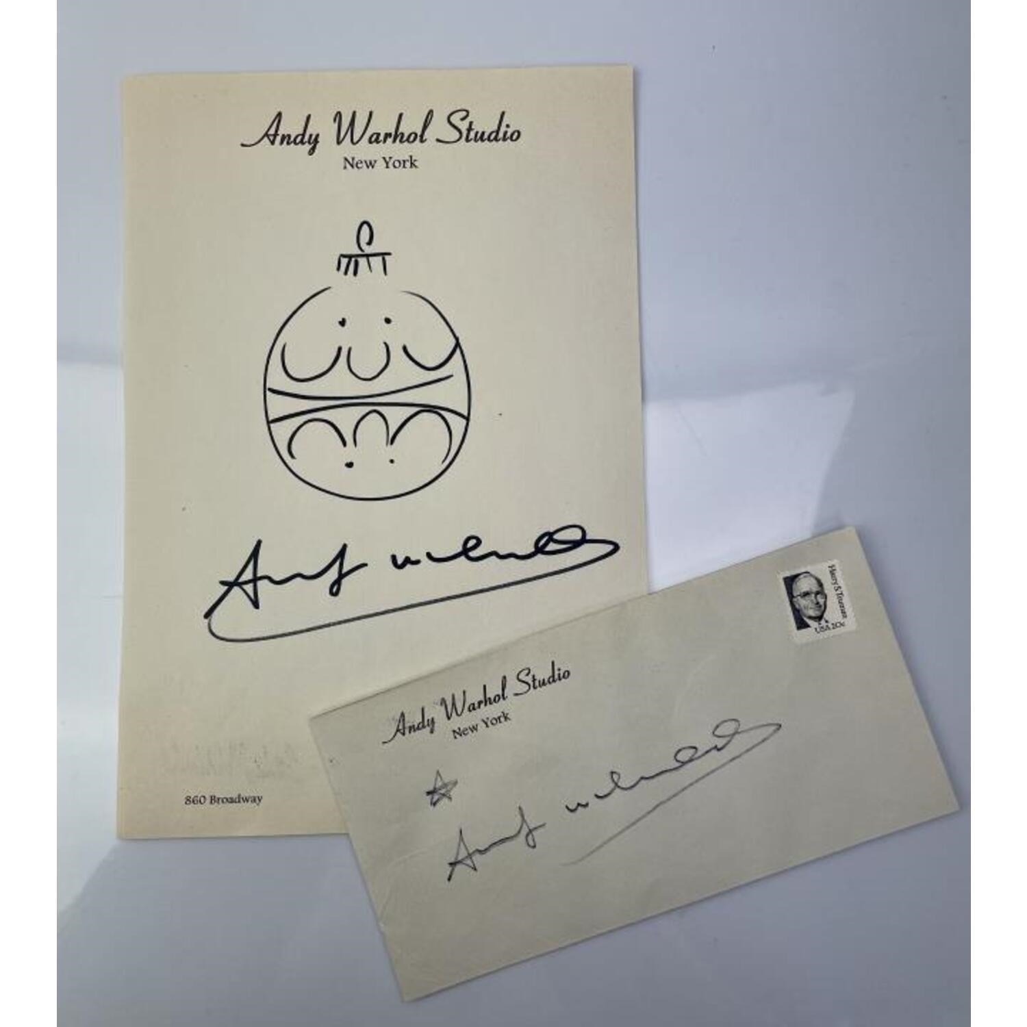 Andy Warhol | Andy Warhol Signed Envelope & Letter | MutualArt