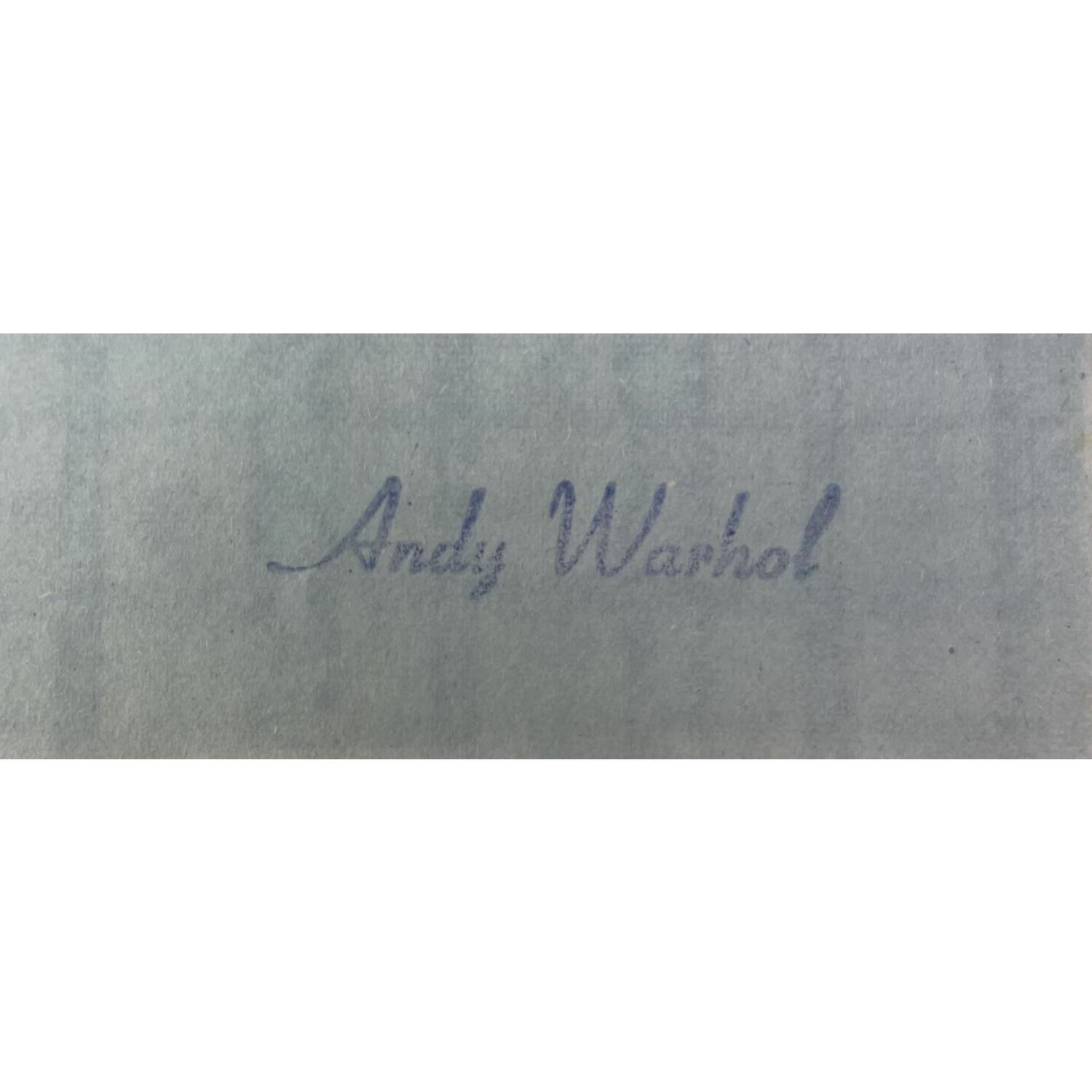 Andy Warhol | Signed Andy Warhol Blue Envelope/Letter | MutualArt