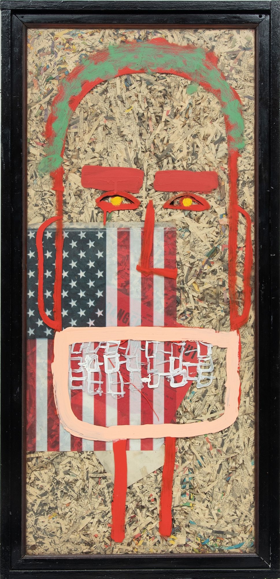 Tyree Guyton | Face With U.S Flag | MutualArt