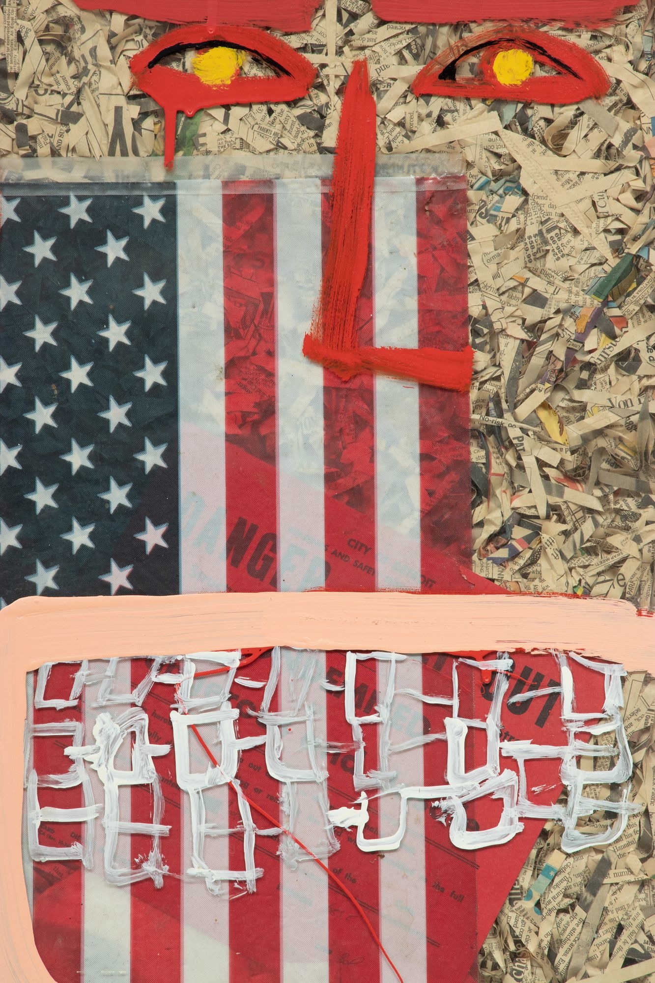 Tyree Guyton | Face With U.S Flag | MutualArt