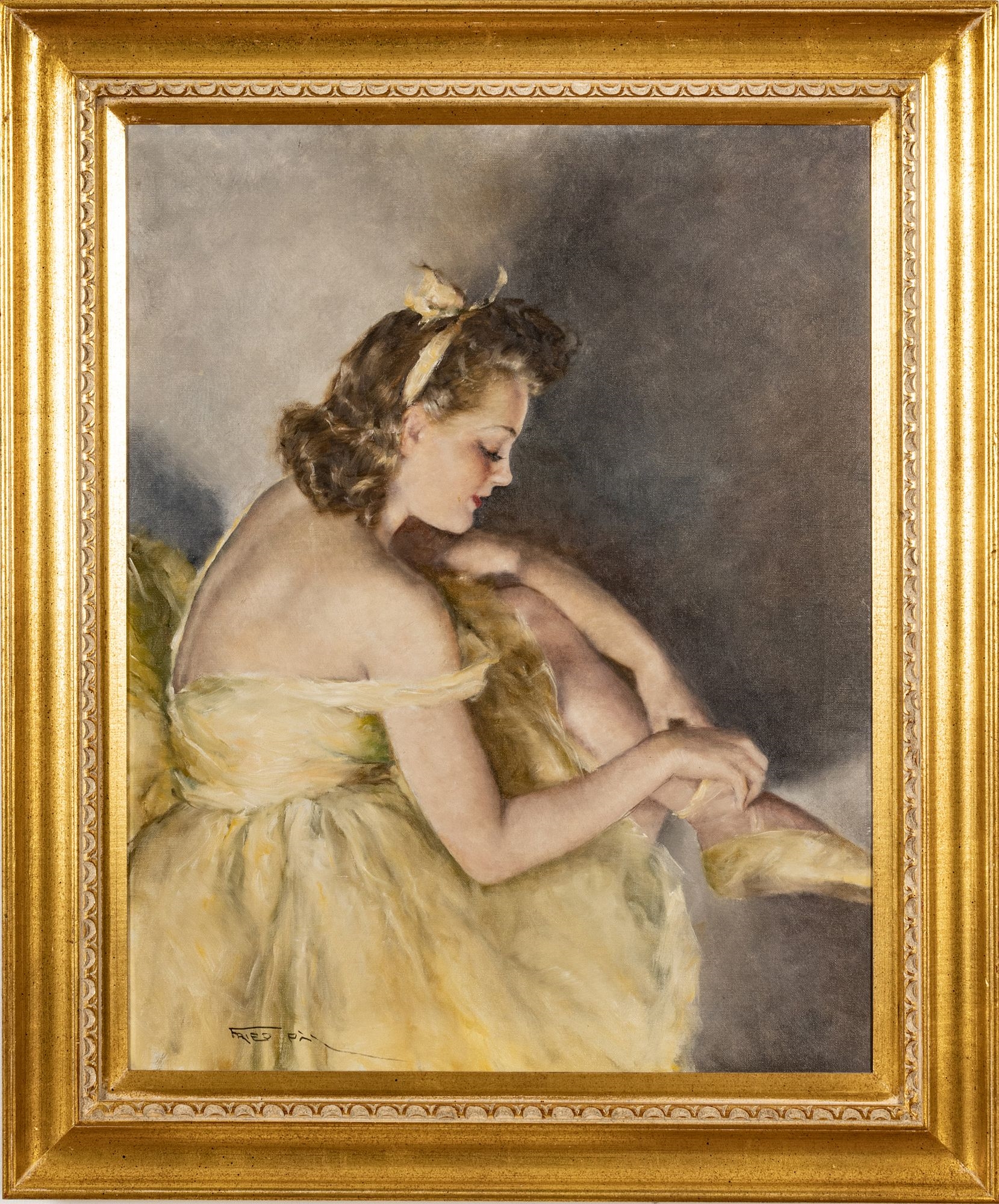 Pal Fried | Woman Putting On Ballet Slippers | MutualArt