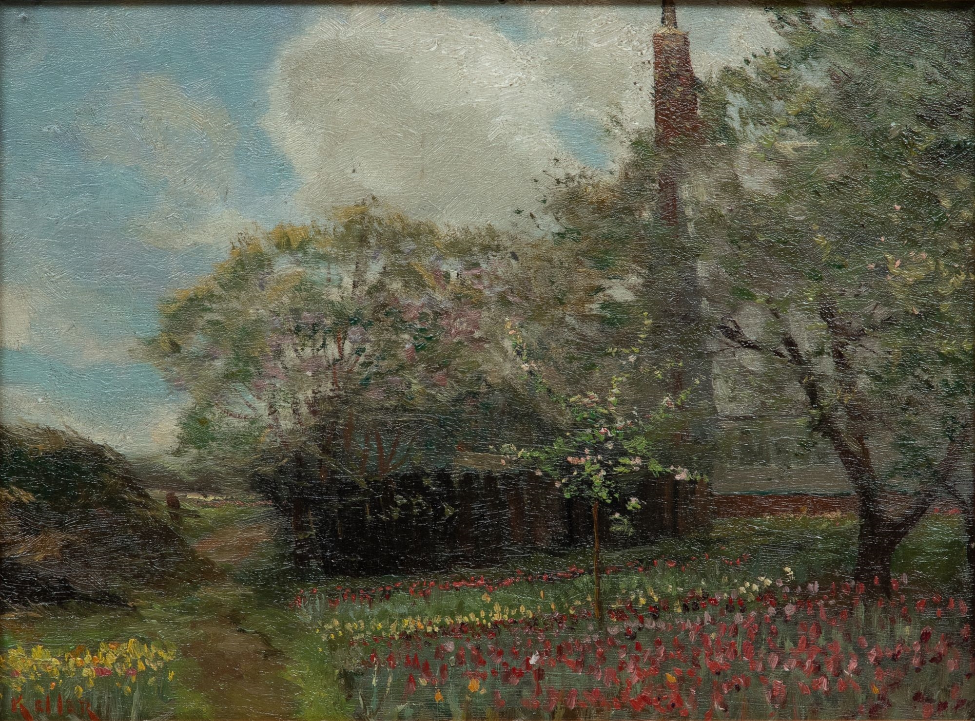 Henry George Keller | A Tulip Garden | MutualArt