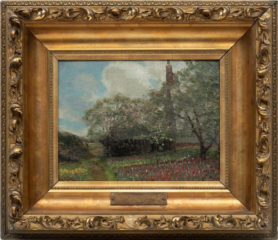 Henry George Keller | A Tulip Garden | MutualArt