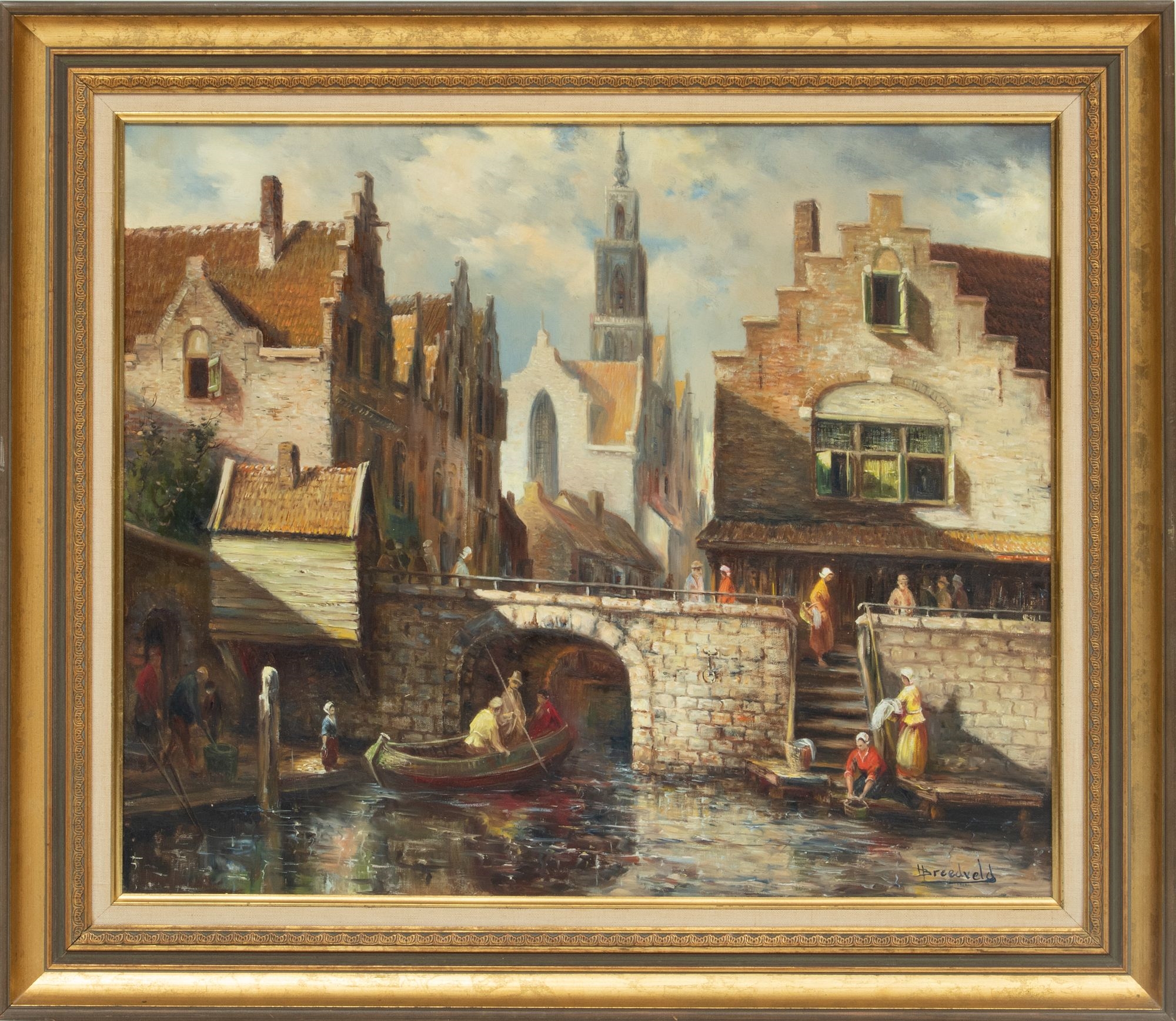 Hendrik Breedveld | Dutch Canal Scene | MutualArt