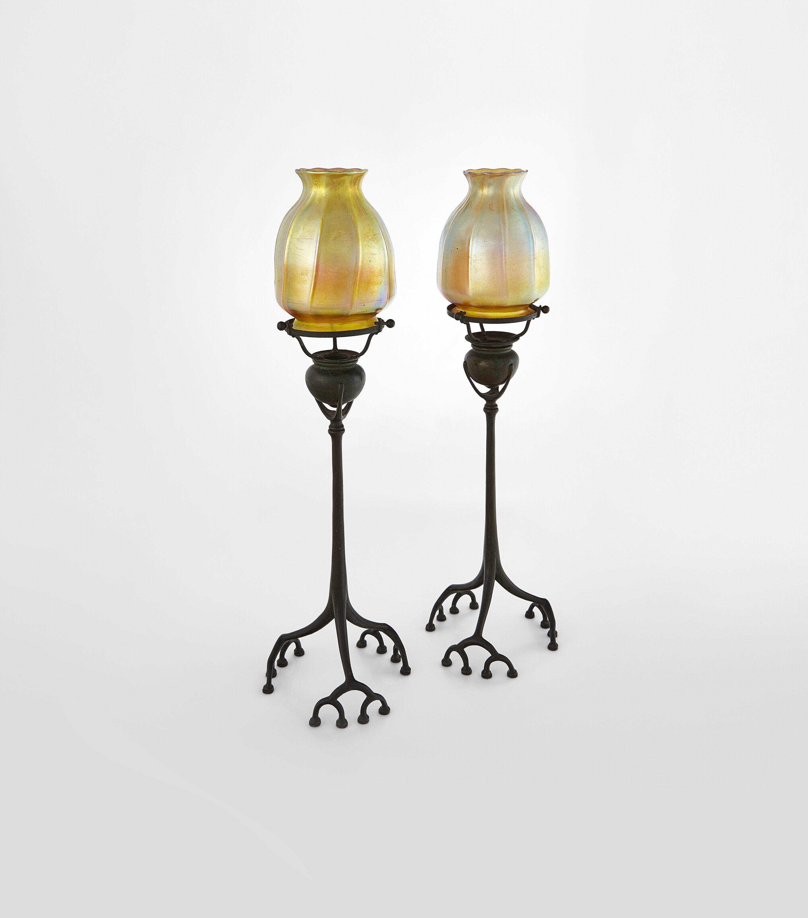 Tiffany Studios | PAIR OF CANDLESTICKS (Circa 1910) | MutualArt