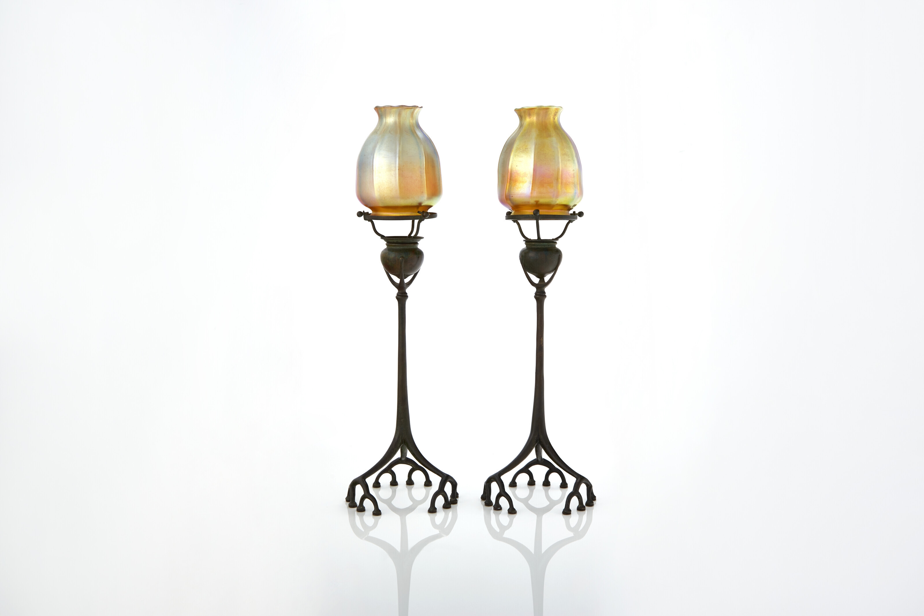 Tiffany Studios | PAIR OF CANDLESTICKS (Circa 1910) | MutualArt