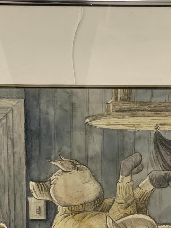 Dana Lee Thompson | (II) Dana Thompson Framed “3 Little Pigs” | MutualArt