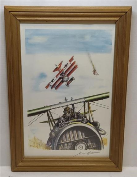 Jack Dayton Hunter | (Y) Framed Albatros DV Sketch By Jack D. Hunter ...