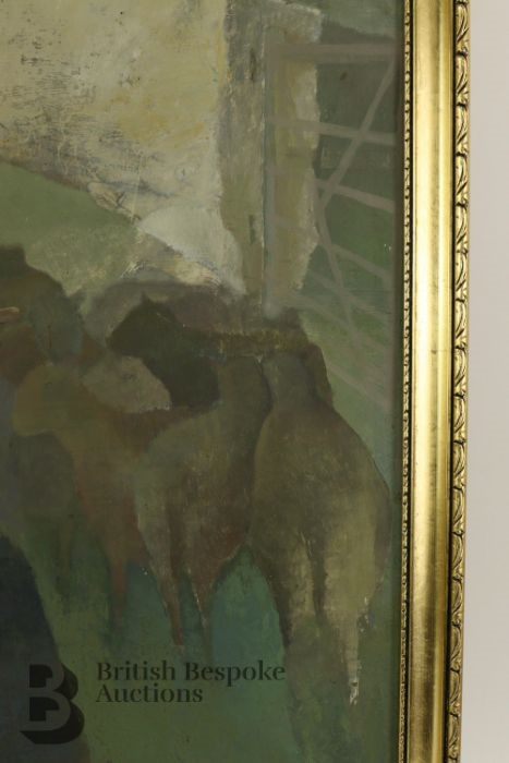 Arthur Alexander Ballard | a shepherd resting against a low wall ...