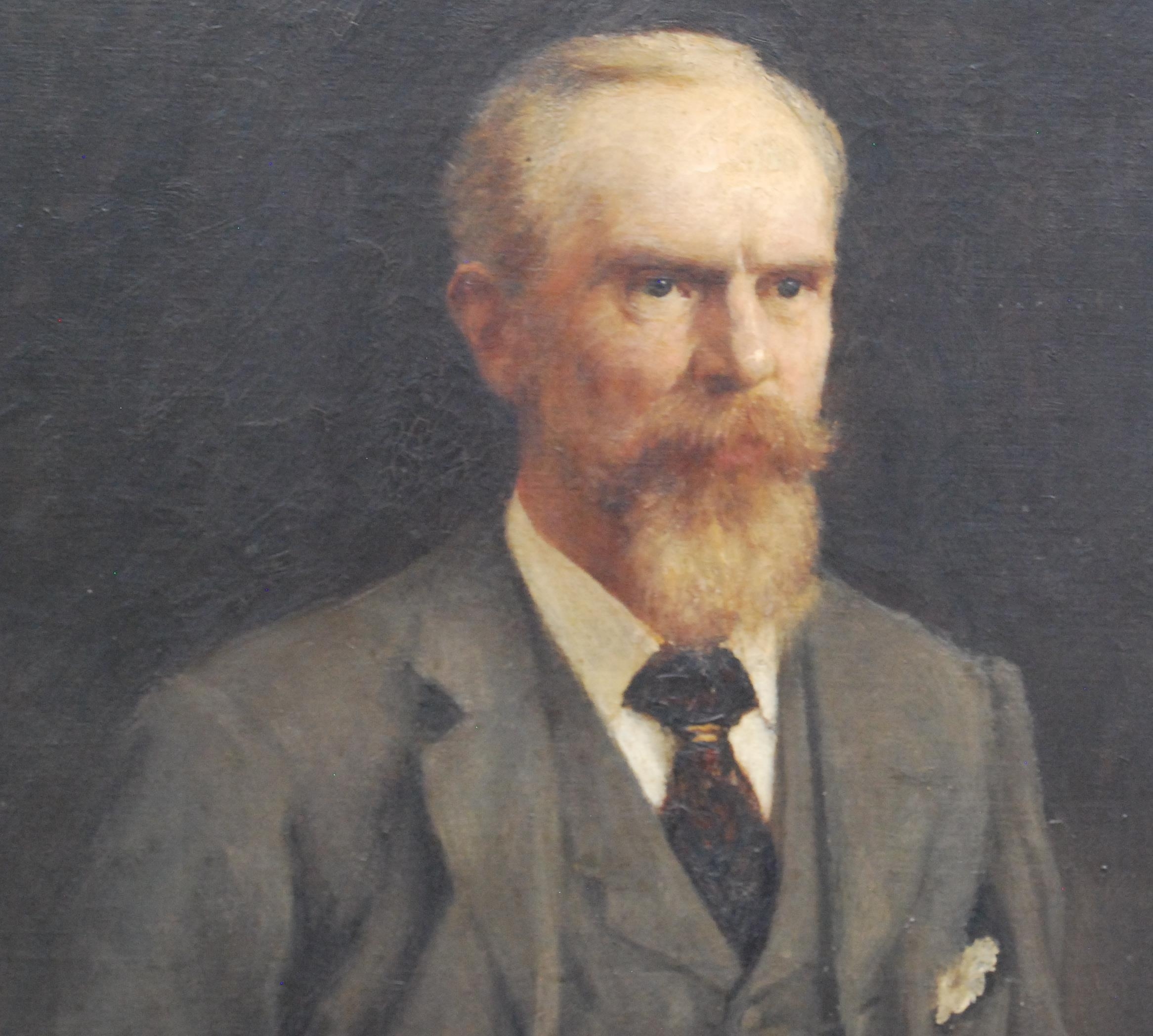 Edward Bent Walker | Portrait of a gentleman wearing a grey suit and ...