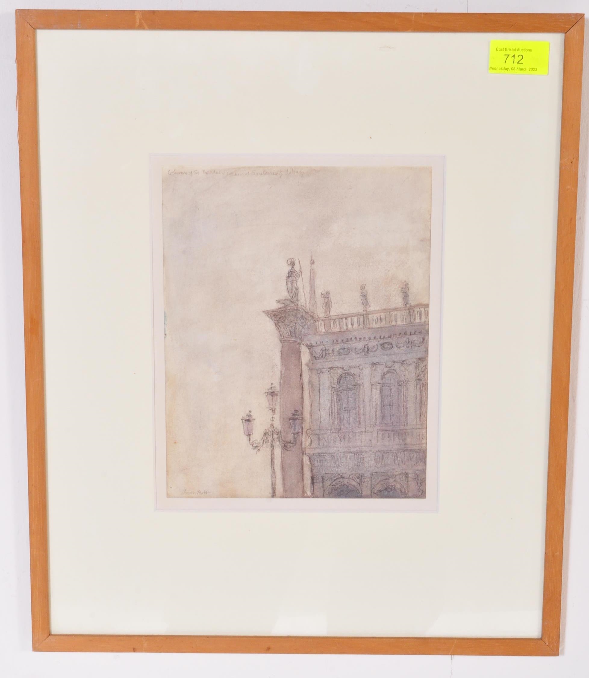 Brian Robb | WATERCOLOUR - SANSOVINO LIBRARY (20th Century) | MutualArt