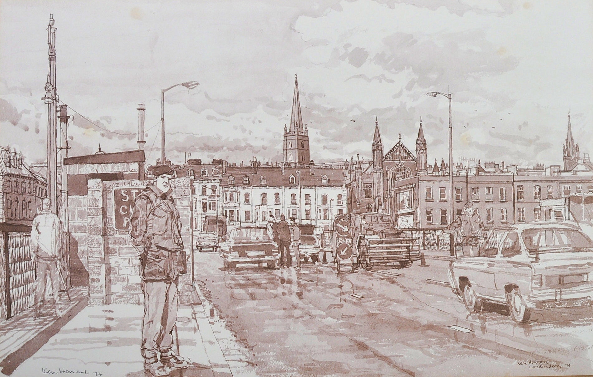 Ken Howard | Belfast, Northern Ireland town scene being framed and ...