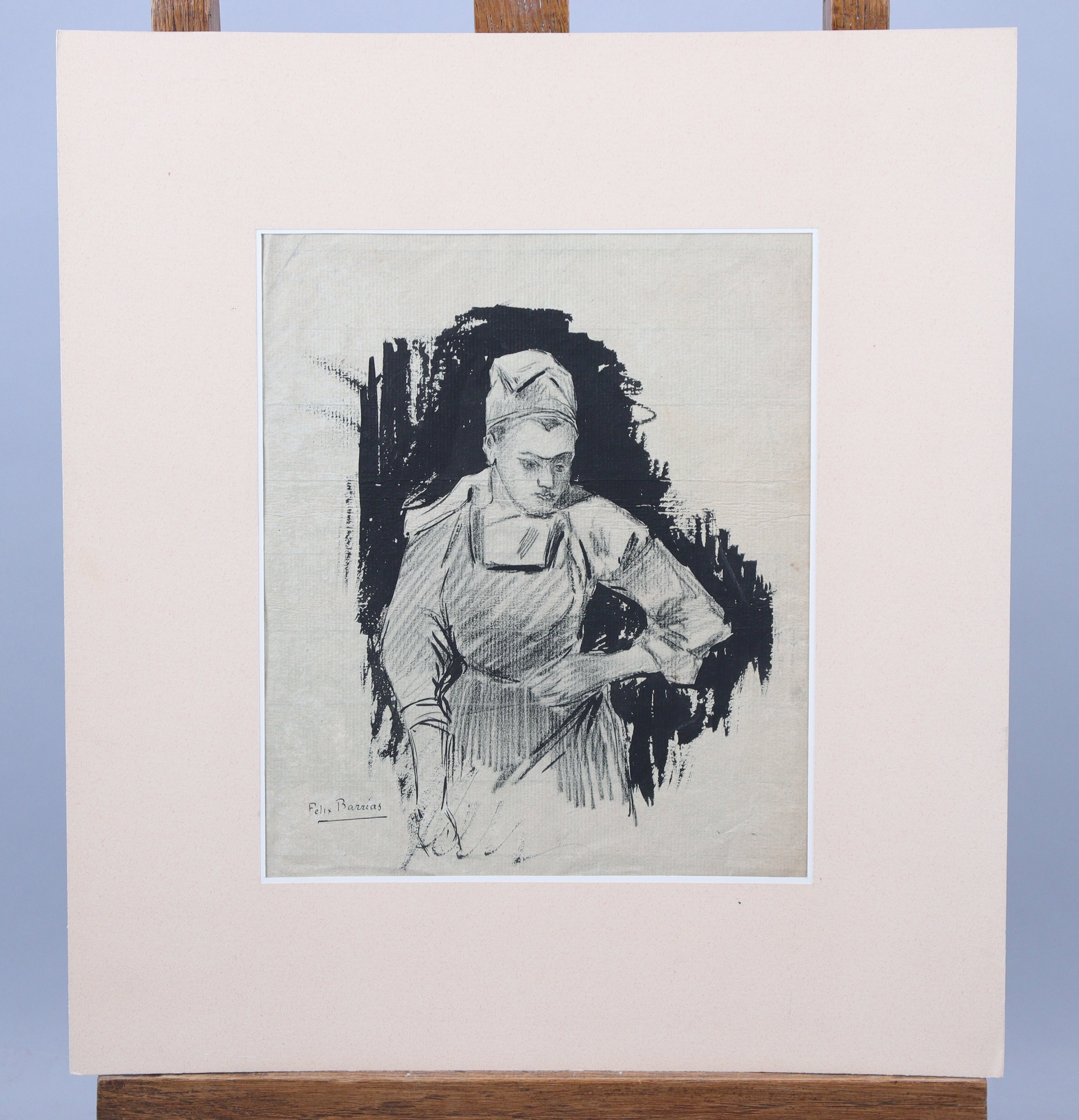 Félix Joseph‏ Barrias | Femme au bonnet | MutualArt