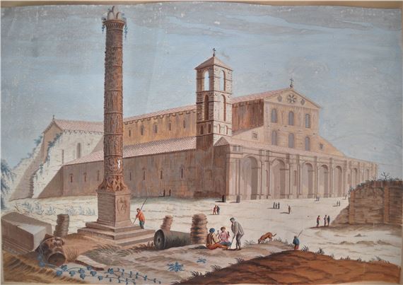 Italian School, 18th Century | Vue de la basilique primitive de Saint ...
