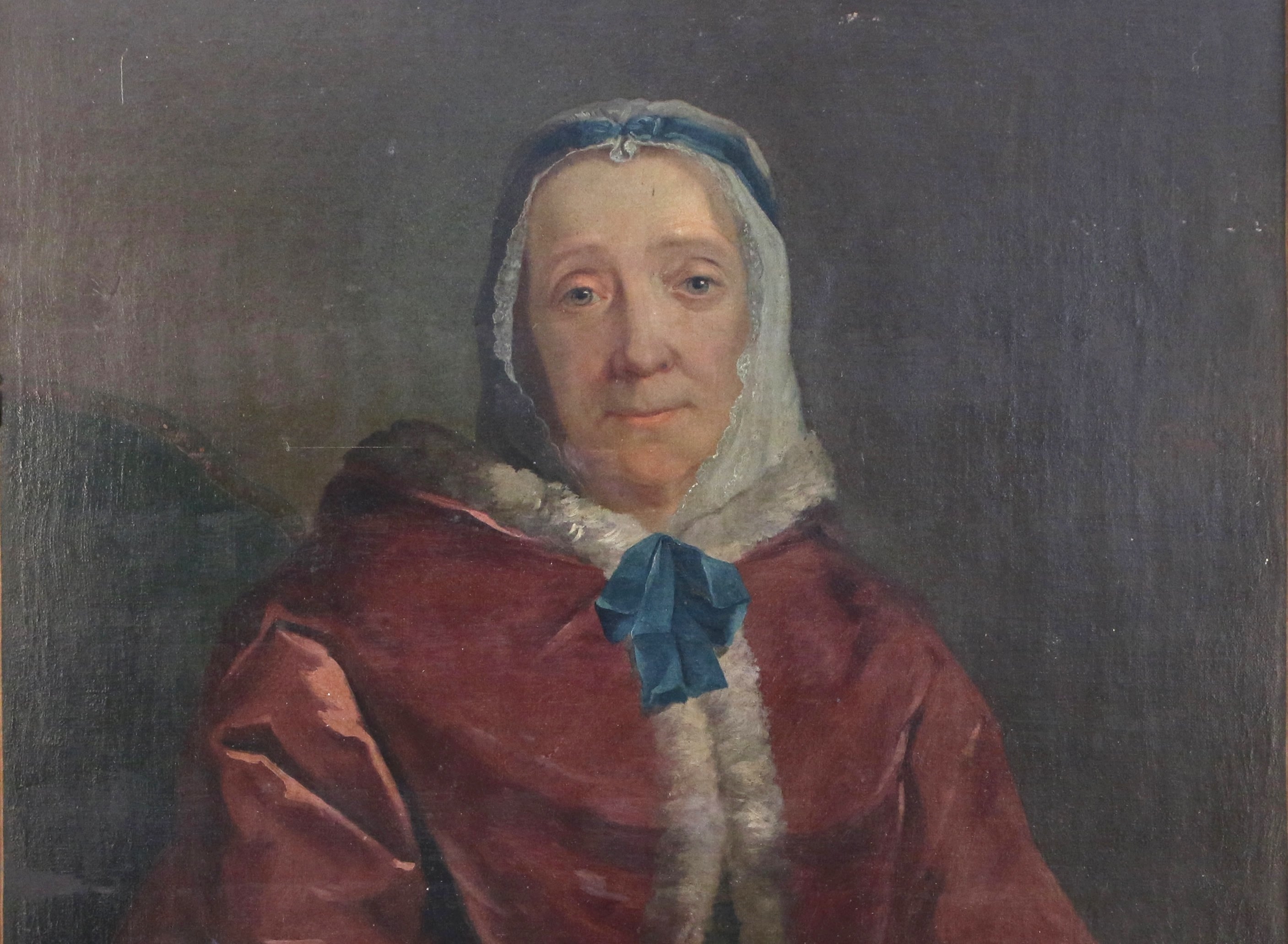 Maurice Quentin de La Tour | Portrait de dame au manchon de fourrure ...