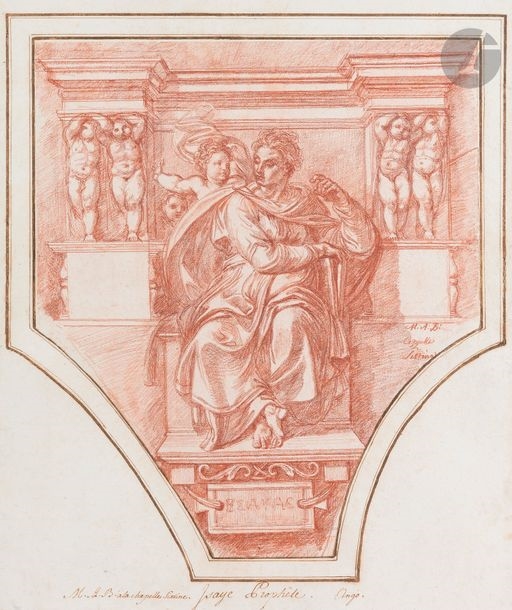 Jean-Robert Ango | Ecoinçon with Isaiah after Michelangelo, ceiling of ...