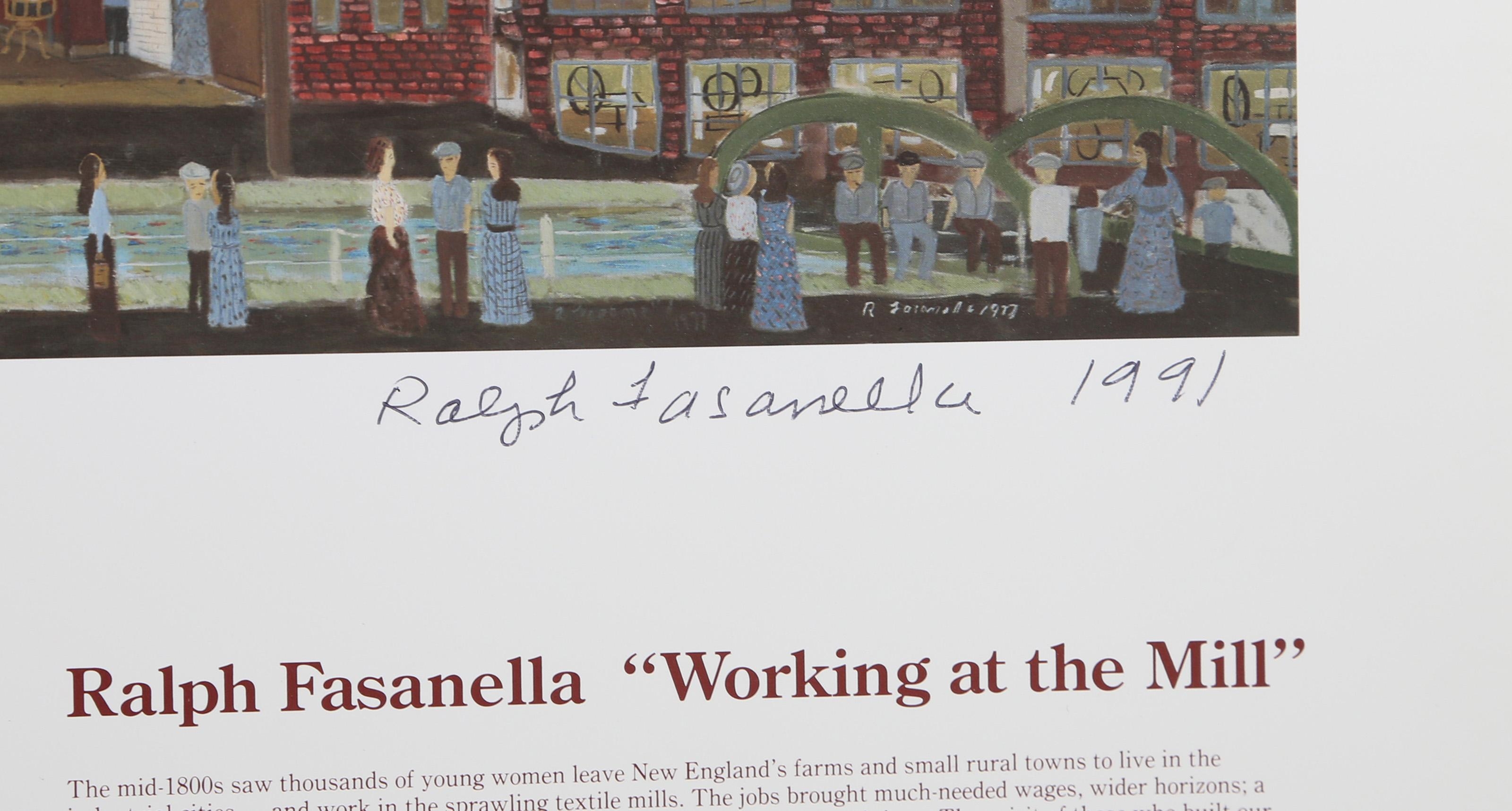 Ralph Fasanella | WORKING AT THE MILL POSTER FOR AMERICA'S LABOR ...