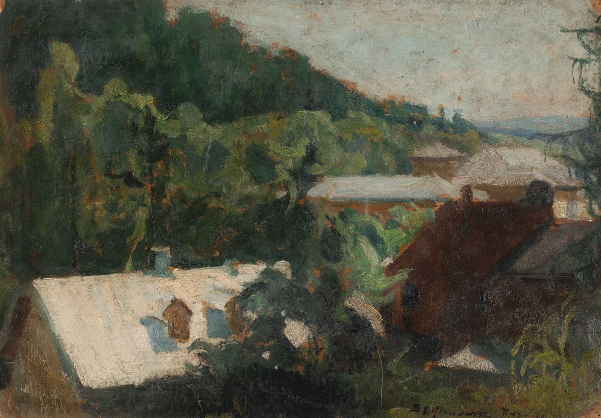 Stanisław Janowski | DACHY KRYNICY (1910) | MutualArt