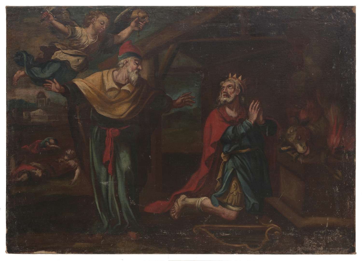Maerten de Vos | King David visited by Gad and the Angel of Death while ...