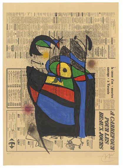 Joan Miró | Le journal (1972) | MutualArt