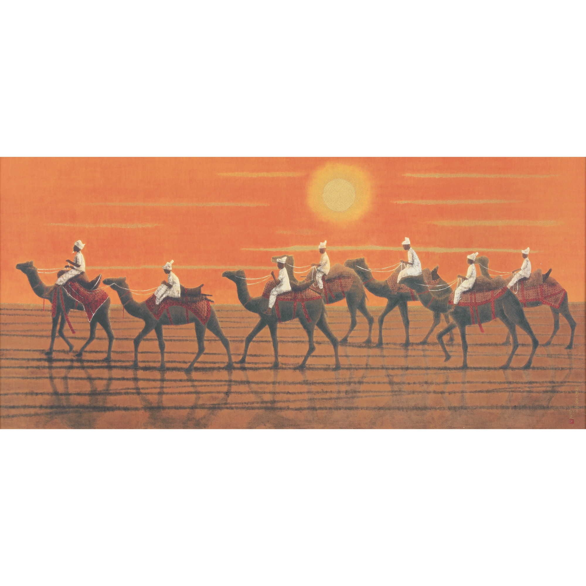 Ikuo Hirayama | (1) CARAVAN ON THE SILK ROAD (EAST/SUN) (2) LITHOGRAPH ...