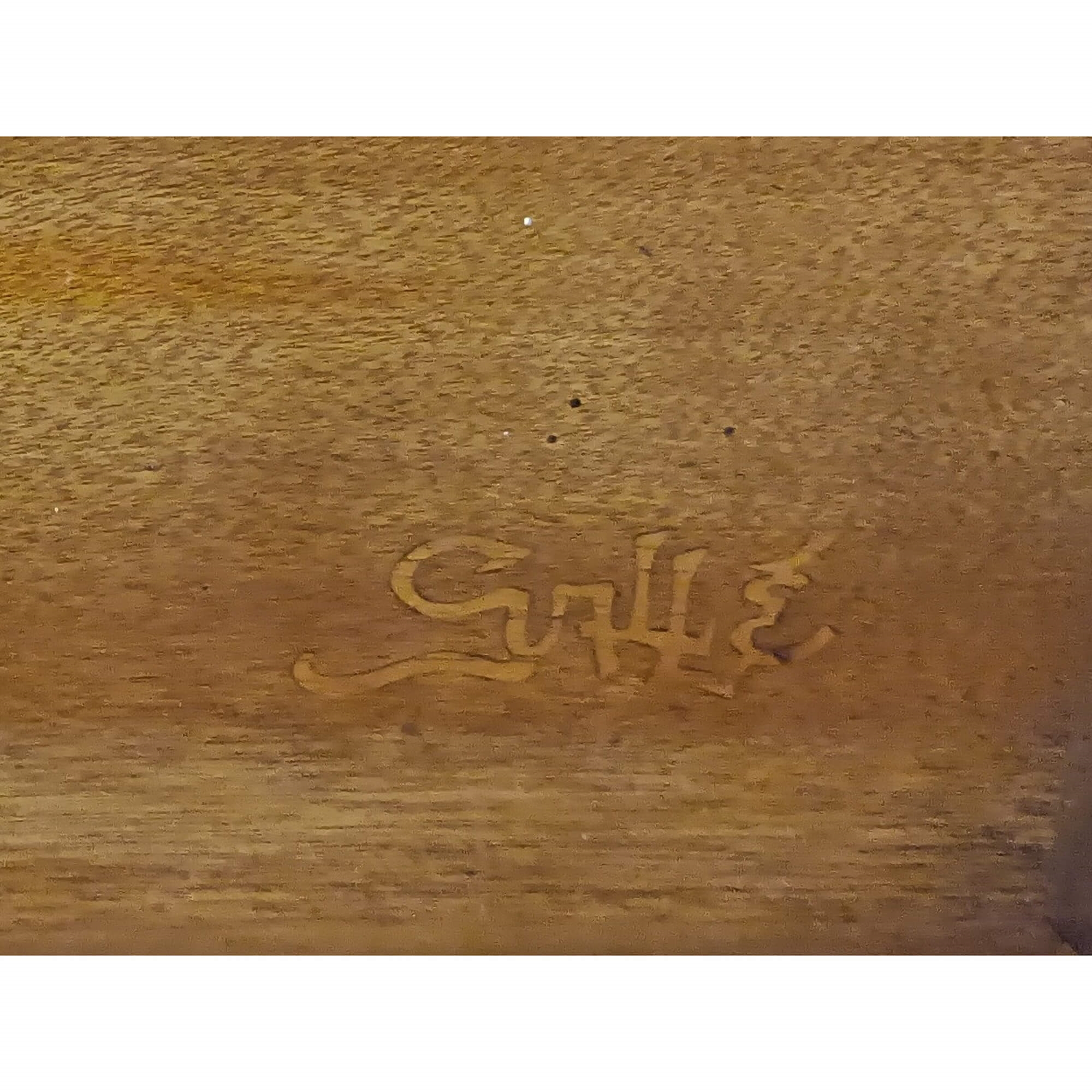 Emile Gallé | SCENERY MARQUETRY 4 TIER NESTING TABLE | MutualArt