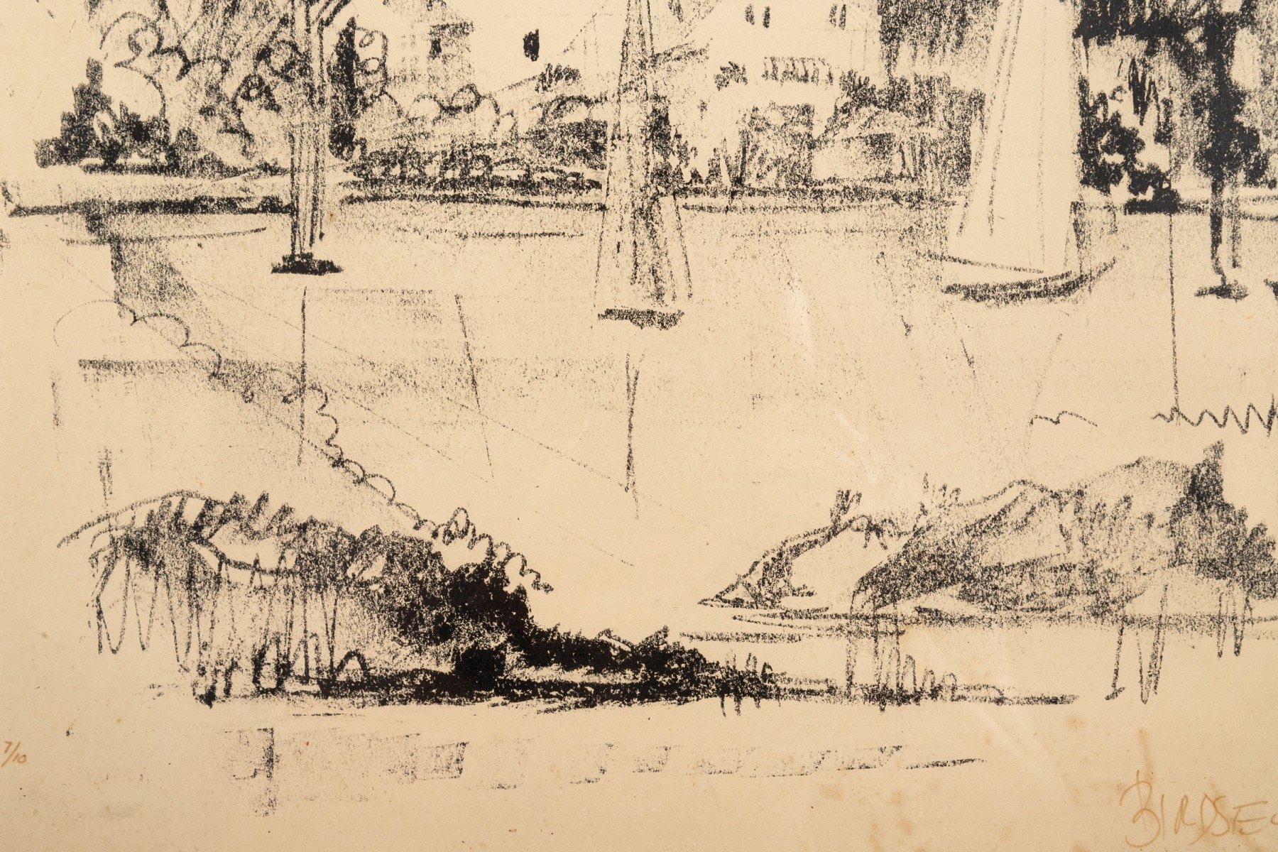 Alfred Birdsey | Boats Under A Lighthouse | MutualArt