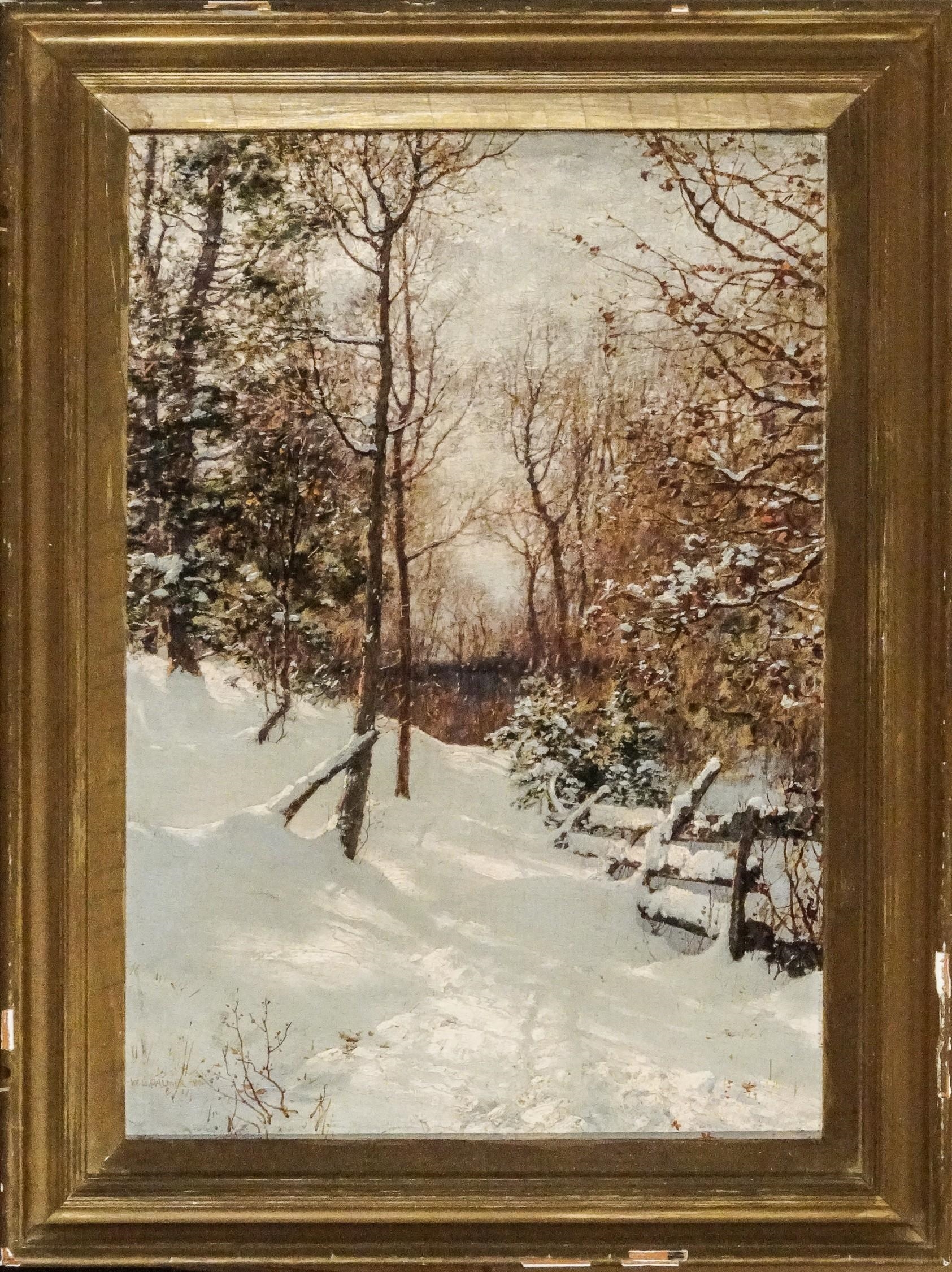 Walter Launt Palmer | Snowy Landscape with Split Rail Fence (89 ...