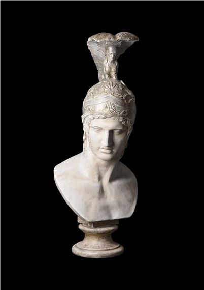 Domenico Brucciani | A LARGE PLASTER BUST OF ARES (20th Century ...