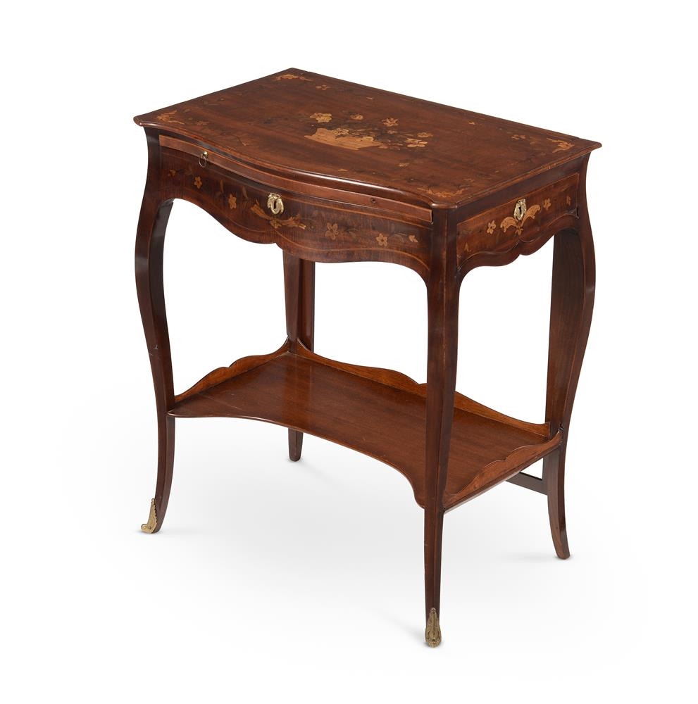 John Cobb | A GEORGE III MAHOGANY AND MARQUETRY WRITING OR SIDE TABLE ...