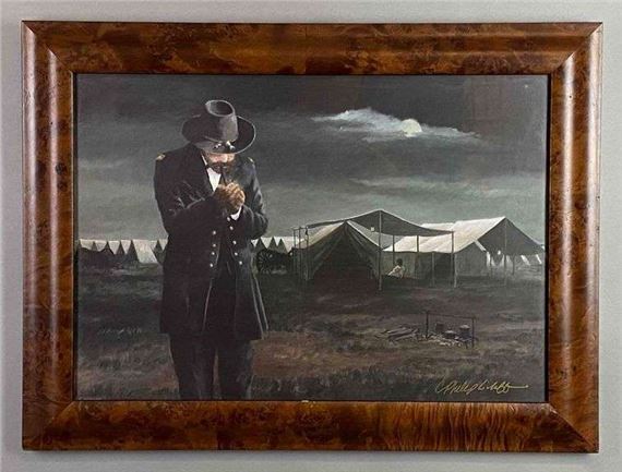 C. Phillip Wikoff | Civil War Soldier Smoking | MutualArt