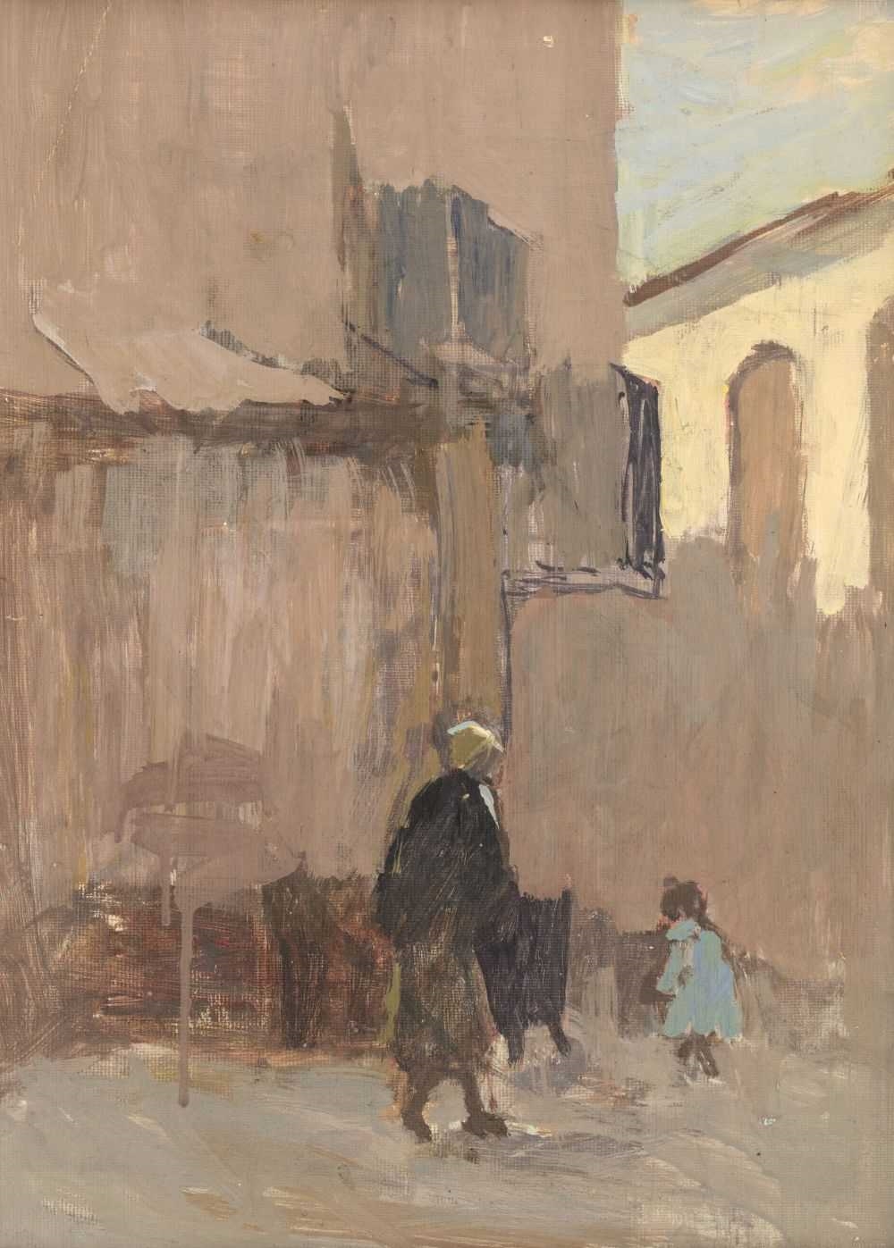 Eileen Murray | Continental Scene with Mother and Child | MutualArt