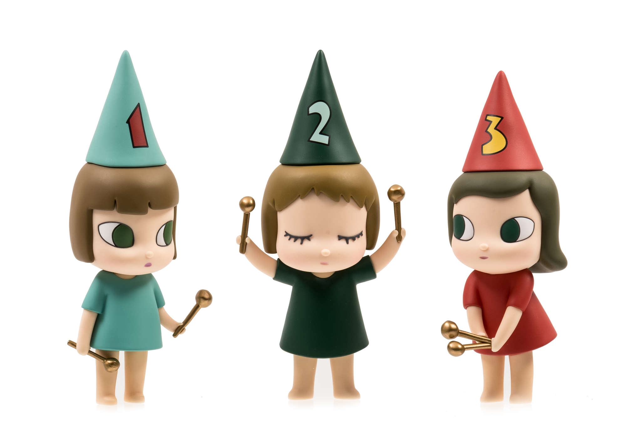 Yoshitomo Nara | Three Drumming Girls (2020) | MutualArt