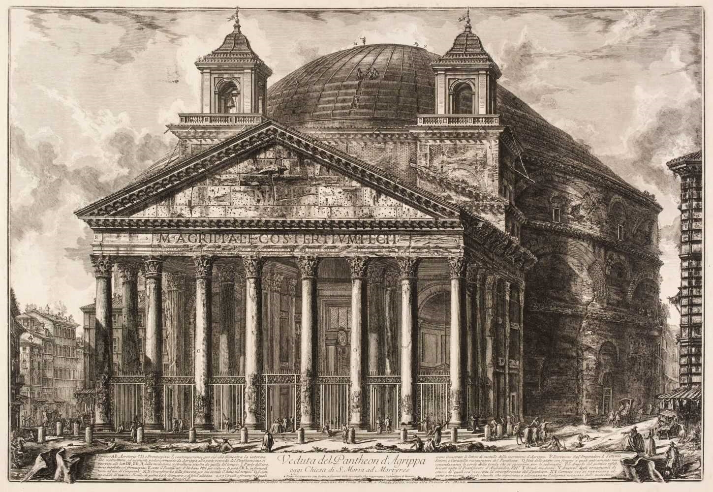 Giovanni Battista Piranesi | Veduta del Pantheon d'Agrippa oggi Chiesa ...