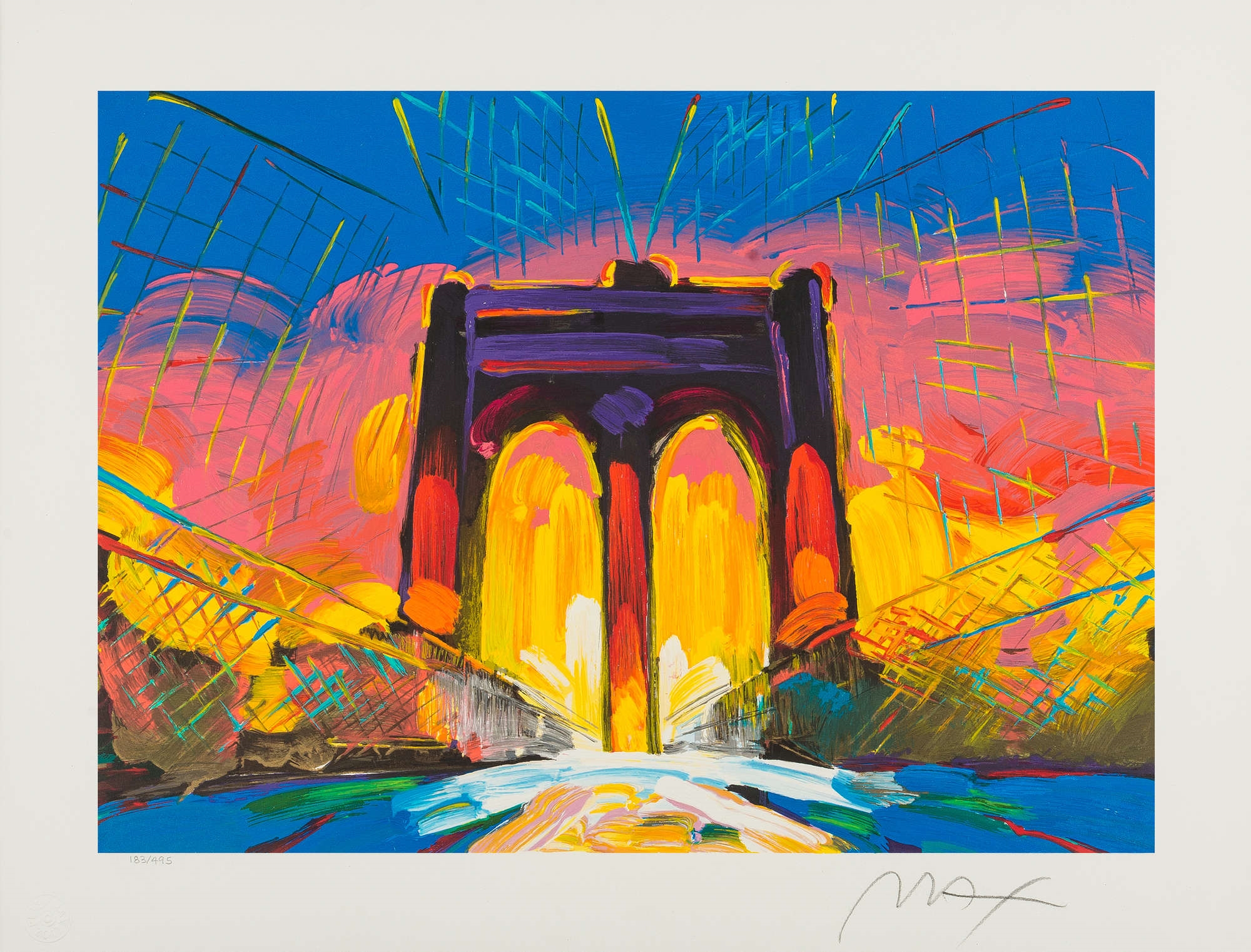 Peter Max | Brooklyn Bridge (2017) | MutualArt
