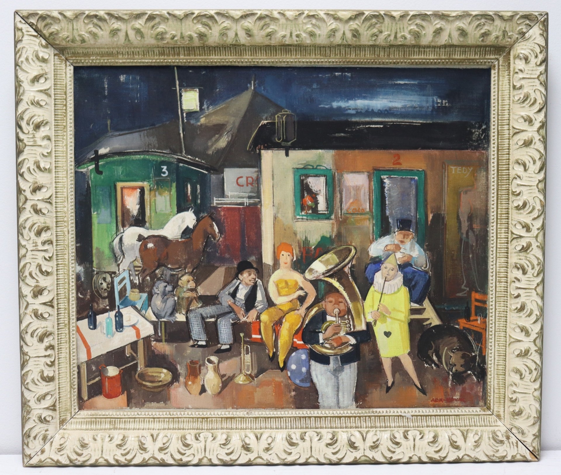 Vilmos Aba-Novák | Travelling Circus (1894) | MutualArt