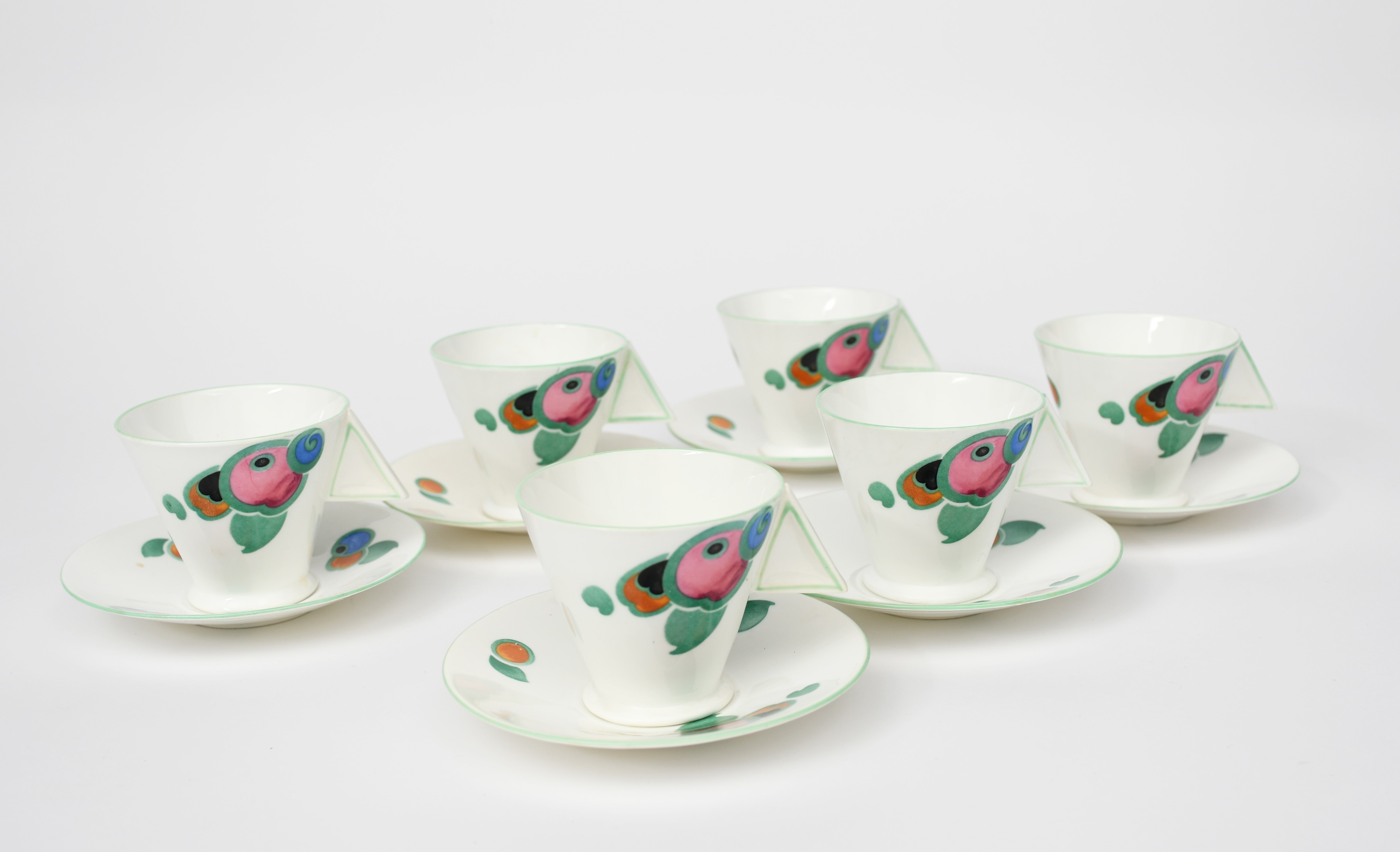 Eric Slater | An unusual Shelley Pottery Mode coffee set | MutualArt